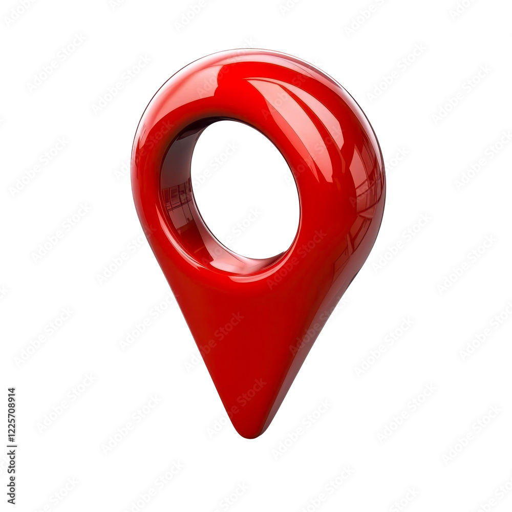 Red Map location, mark symbol - transparent background Stock ...