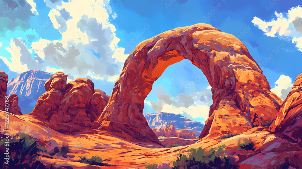 Arches national park's vibrant rock colors and unique arch formations ...