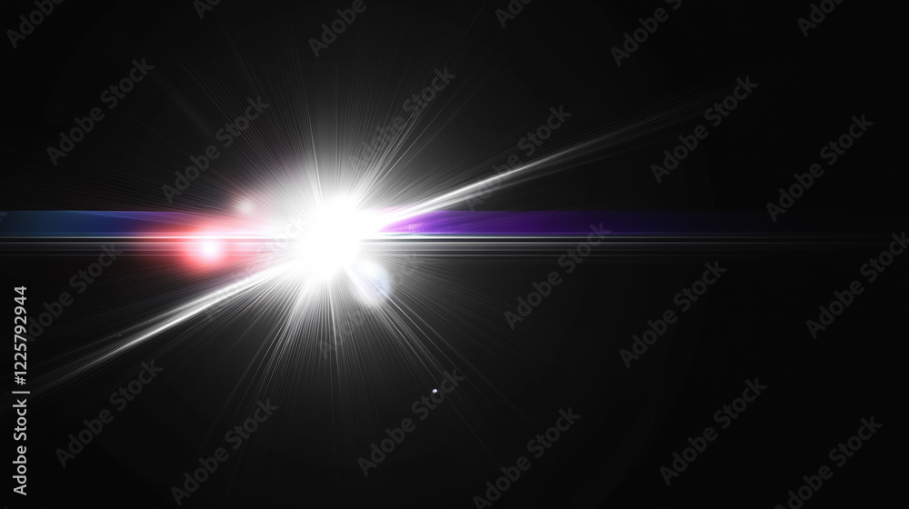Lense flare overlay on black background. The background can be remove ...