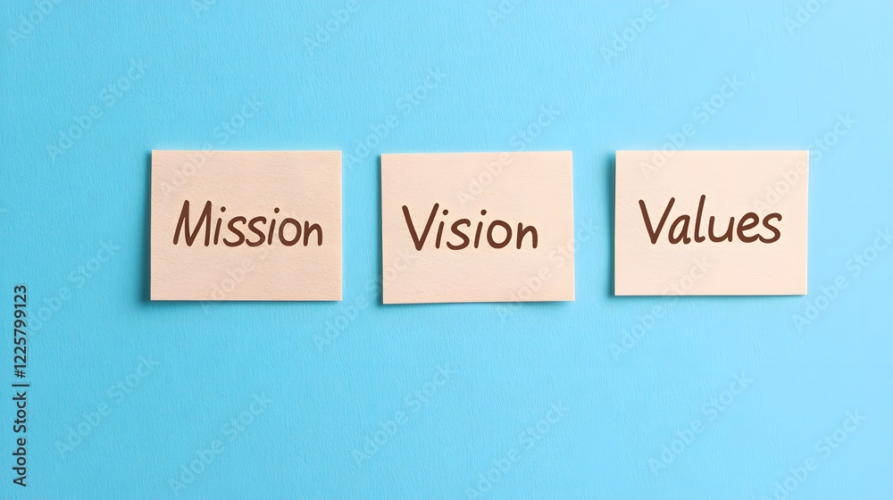 Professional top-view composition featuring a single sticky note with ...