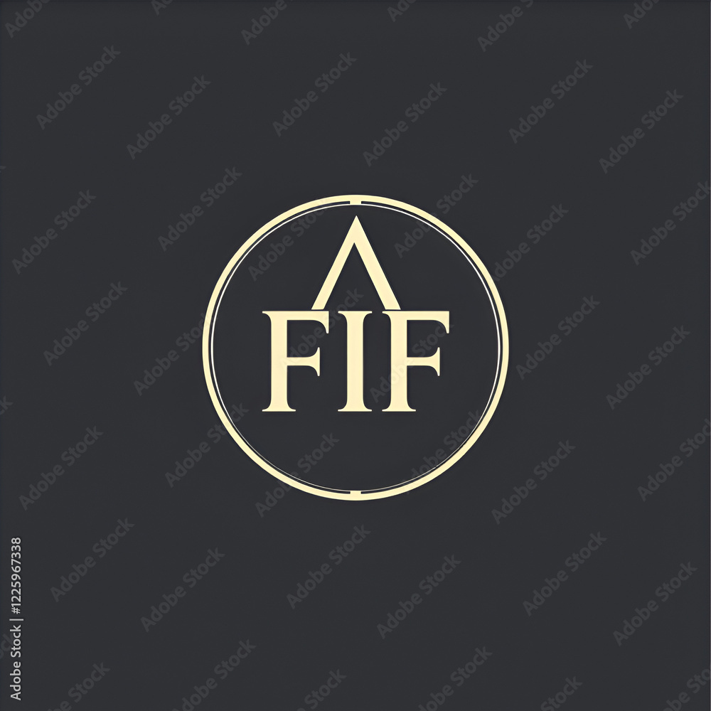 Initial IA, AI, FIF, IFF, monogram logo vector. Stock Illustration ...