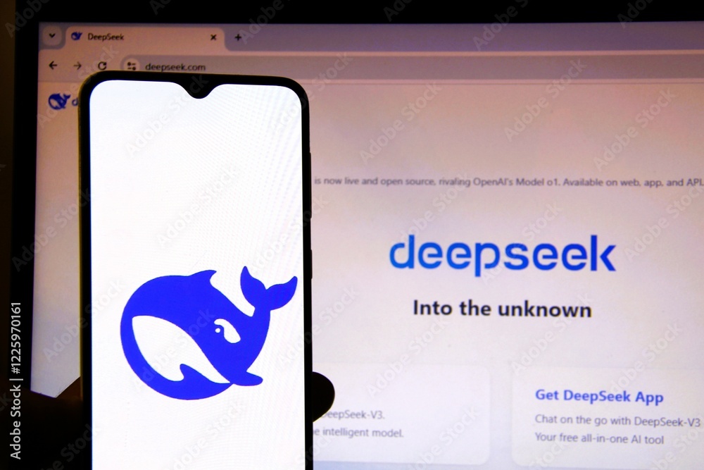 Foto de Stock DeepSeek - Empresa chinesa de inteligência artificial (IA ...