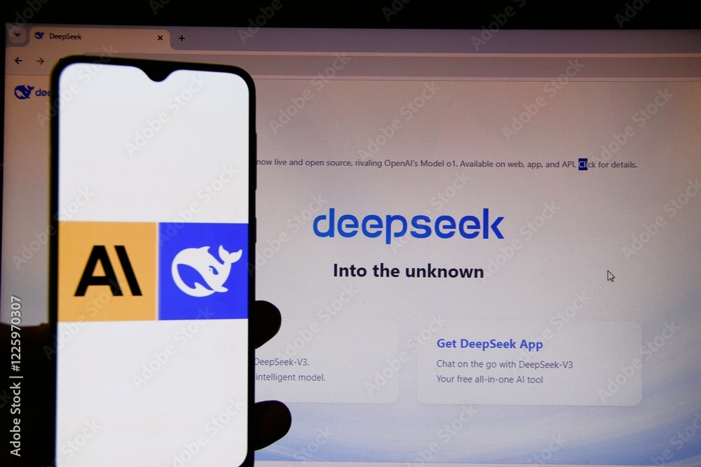 Foto de Stock DeepSeek - Empresa chinesa de inteligência artificial (IA ...