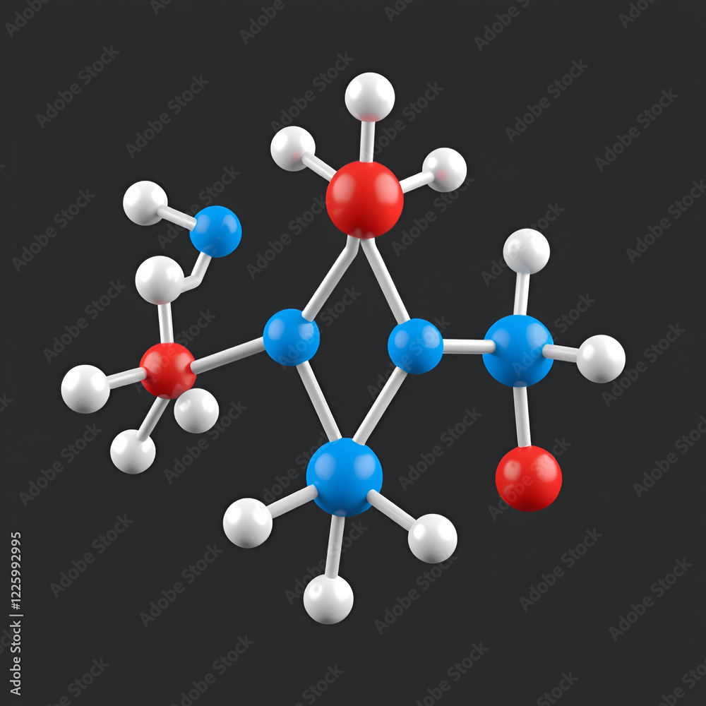 Foto de Stock danazol molecule 3d, molecular structure, ball and stick model, structural ...