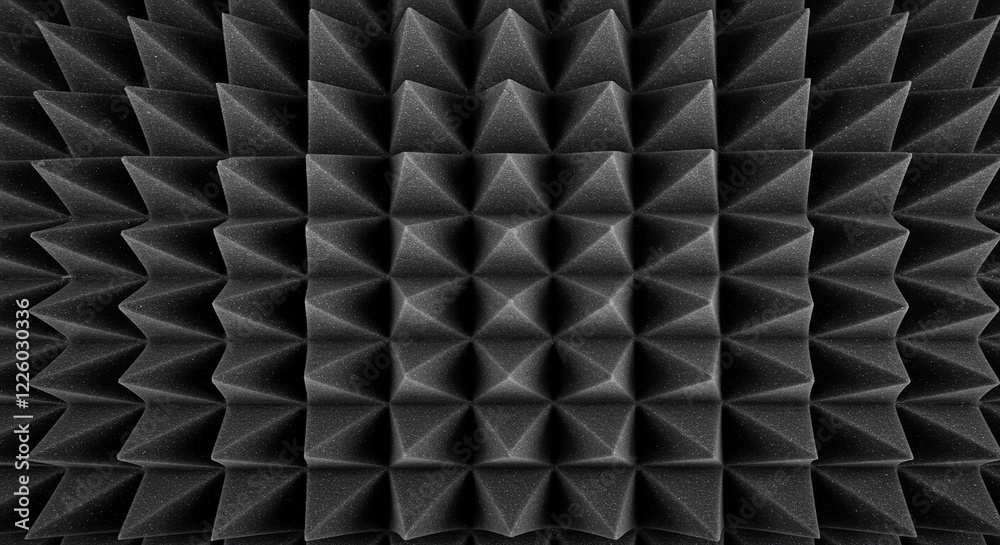 Acoustic Foam Panel Texture in Black, Professional Studio Sound ...