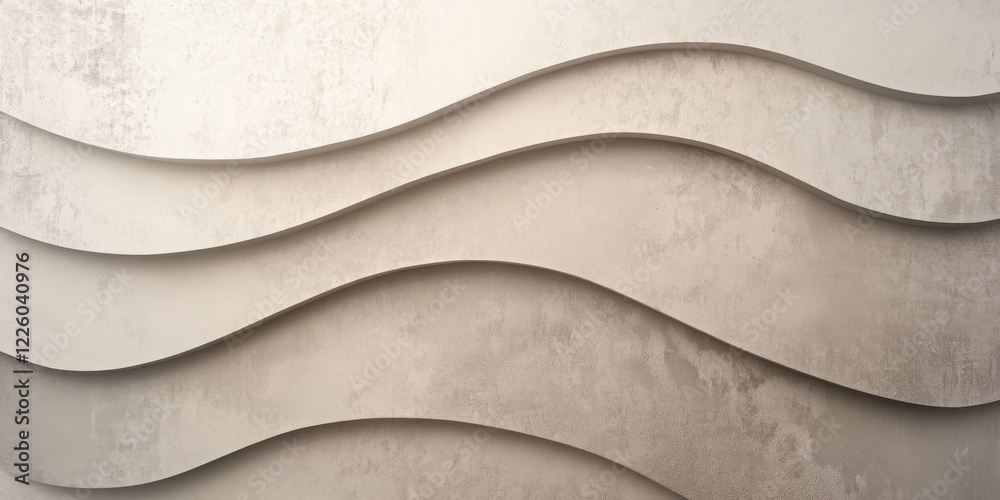 Stock-Illustration „Elegant layered wall design featuring subtle wave ...