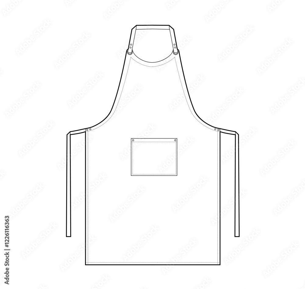 Sommelier Apron typical A-shaped throw-overs technical fashion ...