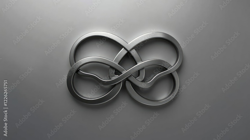 Gunmetal grey background with a complex arrangement of interlocking ...