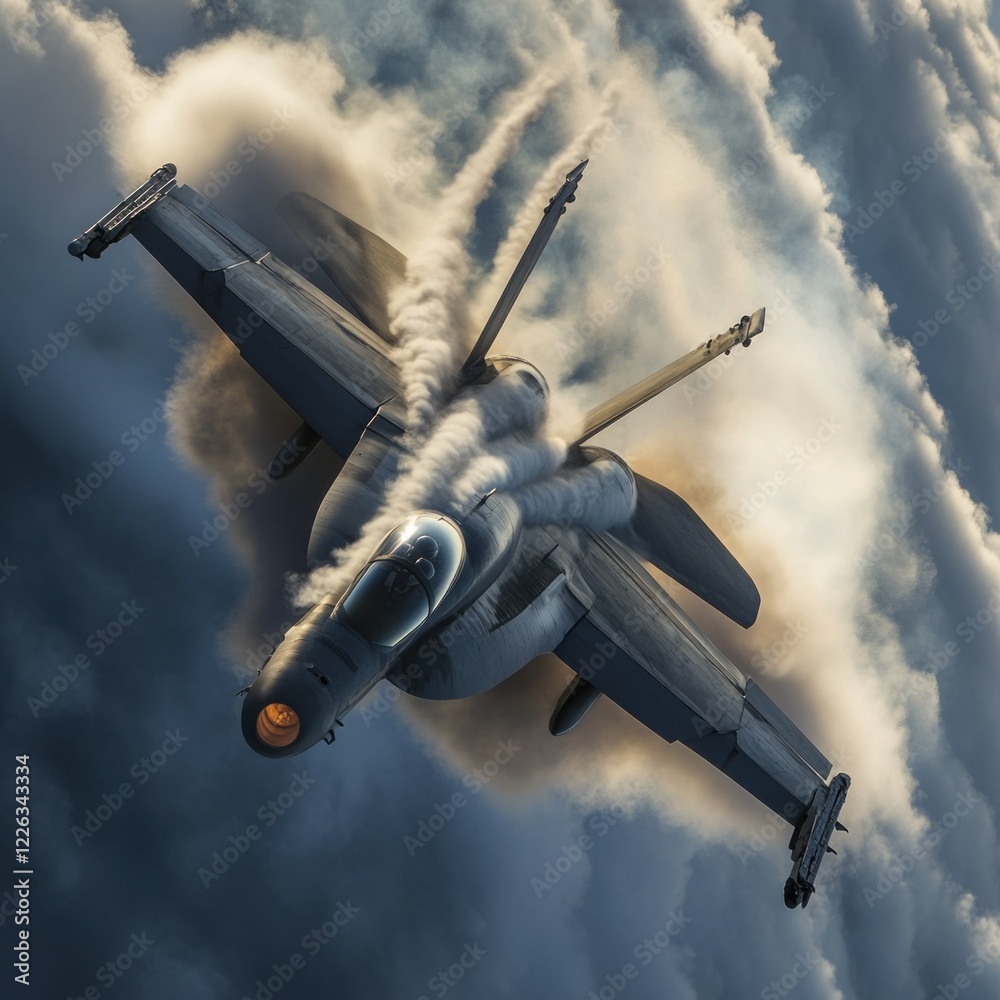 Supersonic Flight: F/A-18 Super Hornet Breaking the Sound Barrier Stock ...