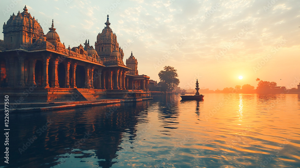 Ancient Hindu temple complex of Somnath, with intricately carved stone ...