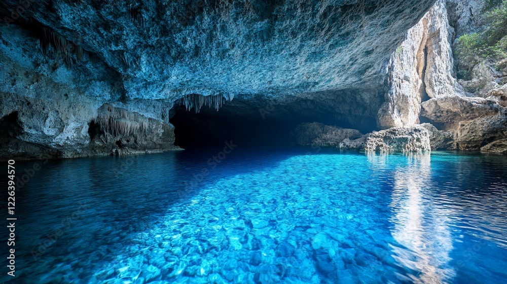 Enthralling Azure Grotto: A Subterranean Oasis Stock Photo | Adobe Stock