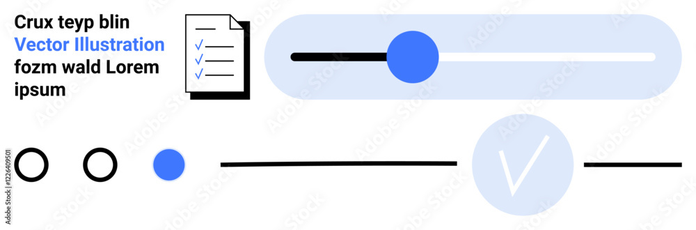 Collection of UI elements comprising a text file with checklist ...