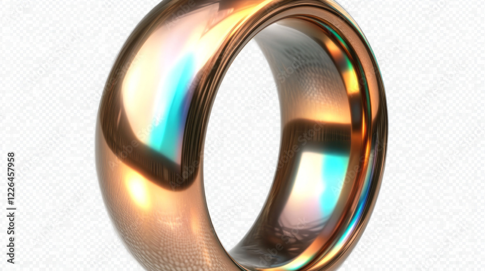 explore the allure of a 3d rendered rose gold ring with copper texture ...