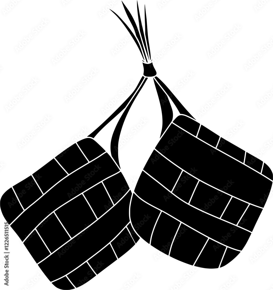 ramadan illustration ramadhan silhouette ketupat logo muslim icon ...