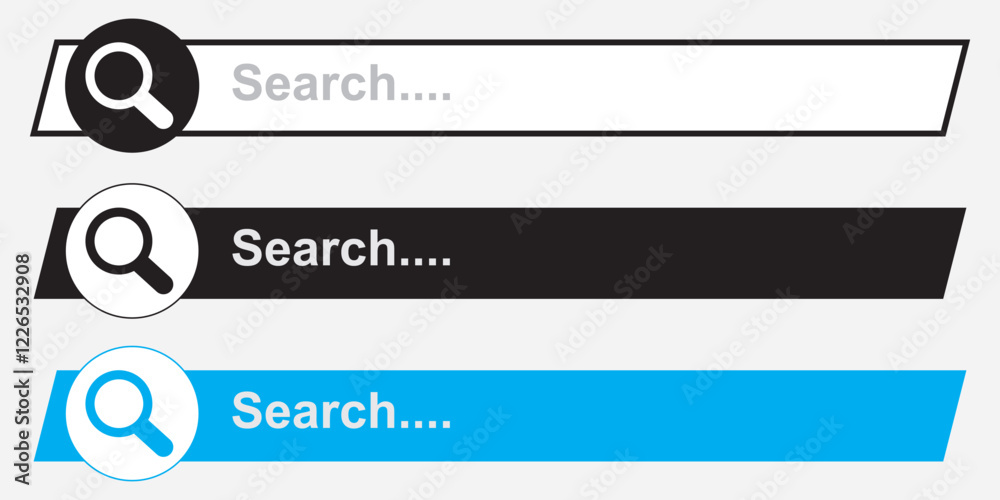 Print Search bar web page internet browser button, search box template ...