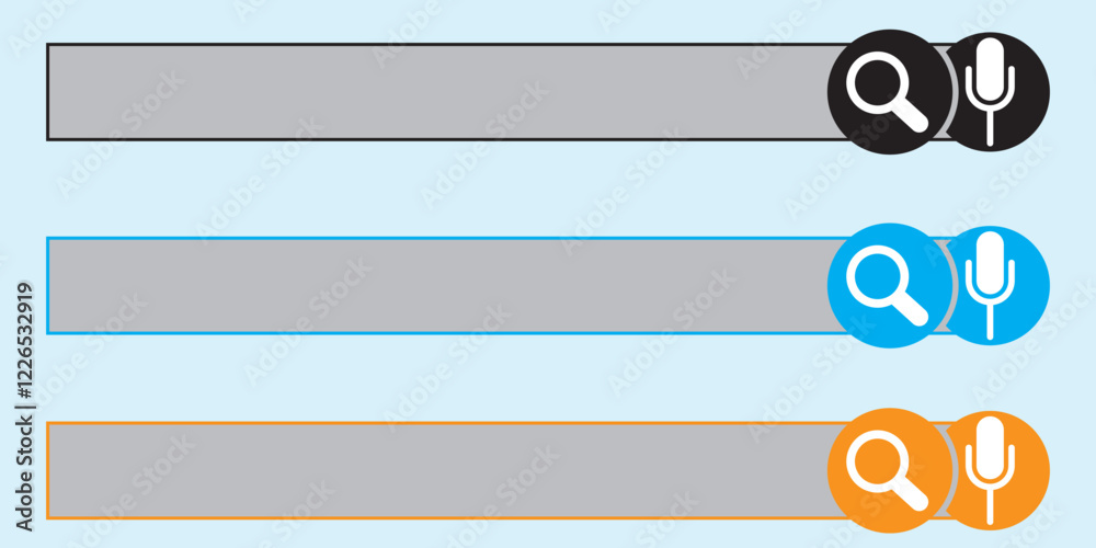 Print Search bar web page internet browser button, search box template ...