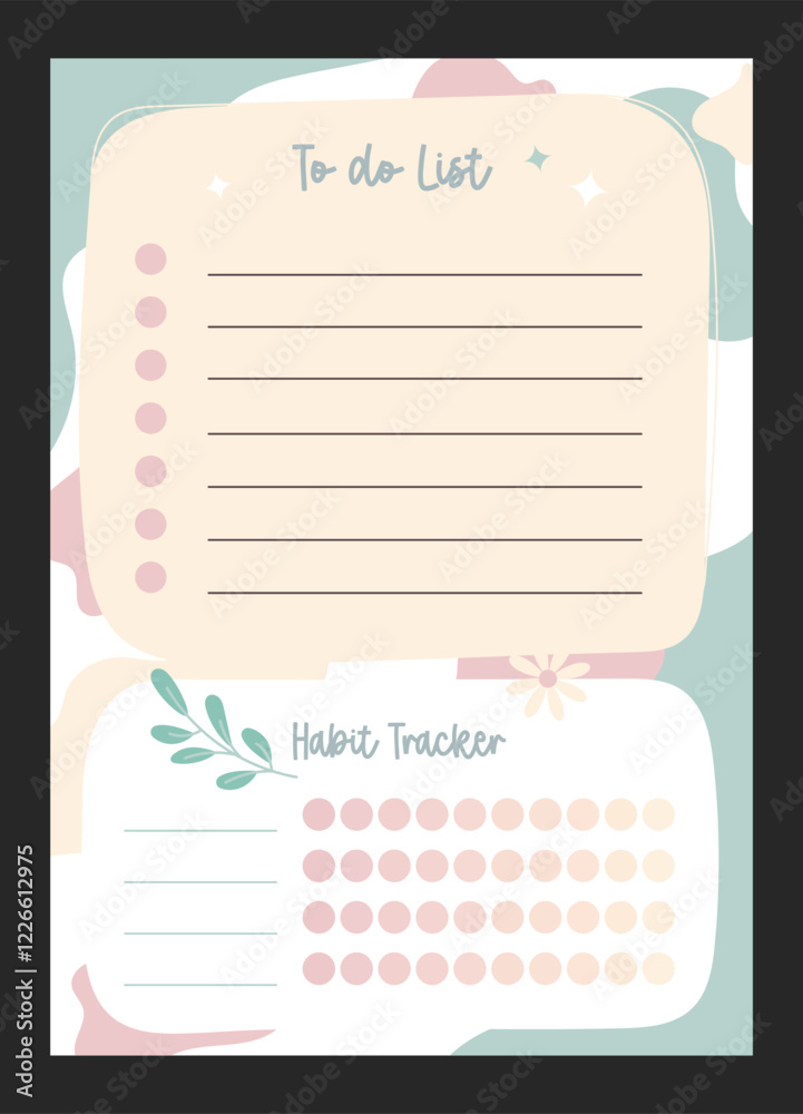 colorful Printable Personal Planner Templates. A4 Format with Daily ...