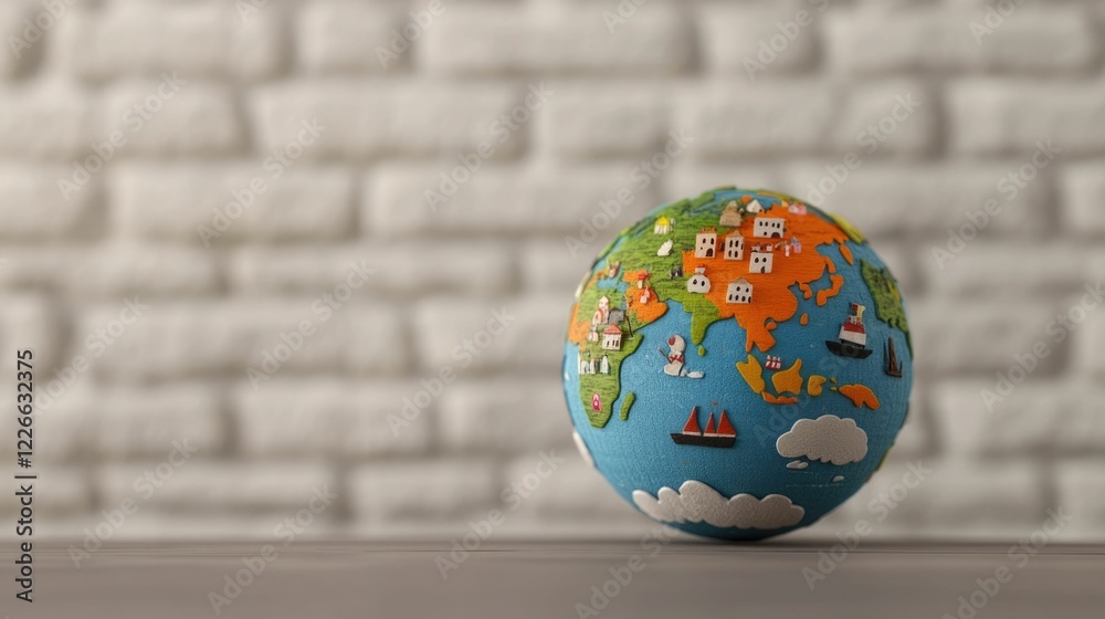 Stock-Illustration „3D Animated Globe Showcasing Climate Zones and ...