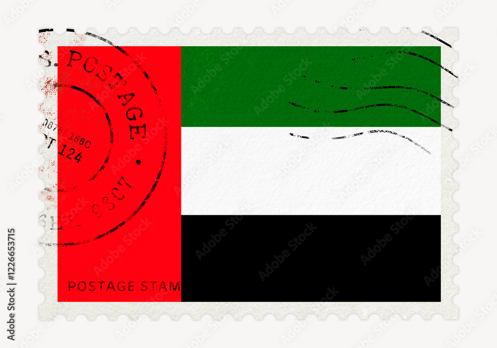United Arab Emirates, UAE flag clipart, postage stamp Stock ...