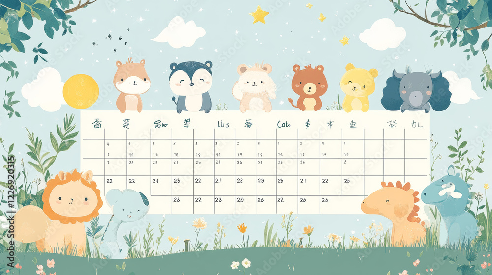 School timetable or schedule education template with vector animals of ...