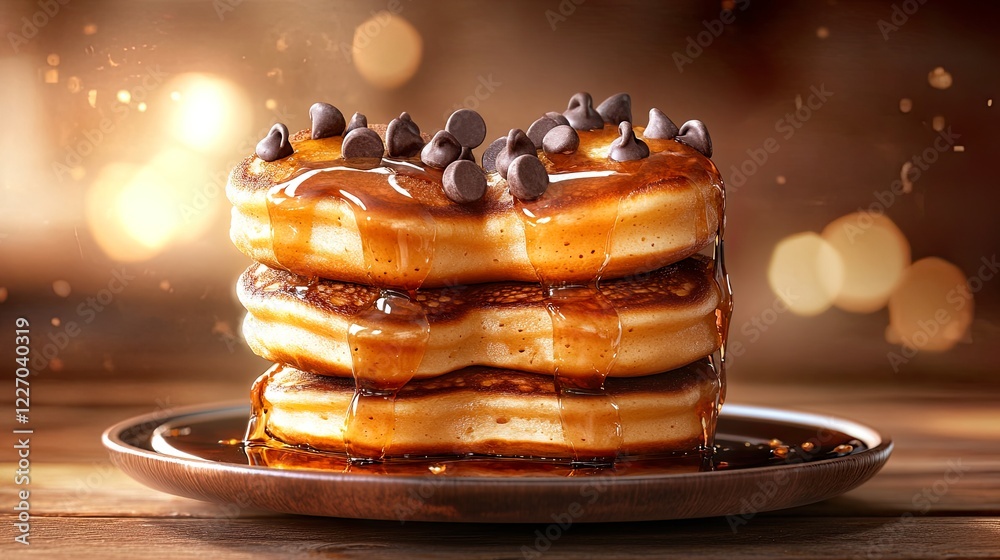 Sweetheart Stack: Delicious Chocolate Chip Pancakes Shaped Like a Heart ...