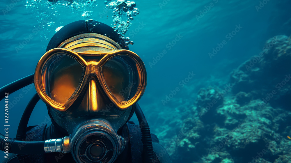 Illustrazione stock di Cartoon kids diver photo booth or underwater ...