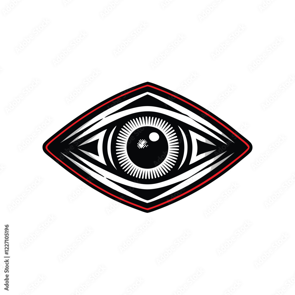 Design a minimalist, abstract logo featuring a single eye, conveying ...
