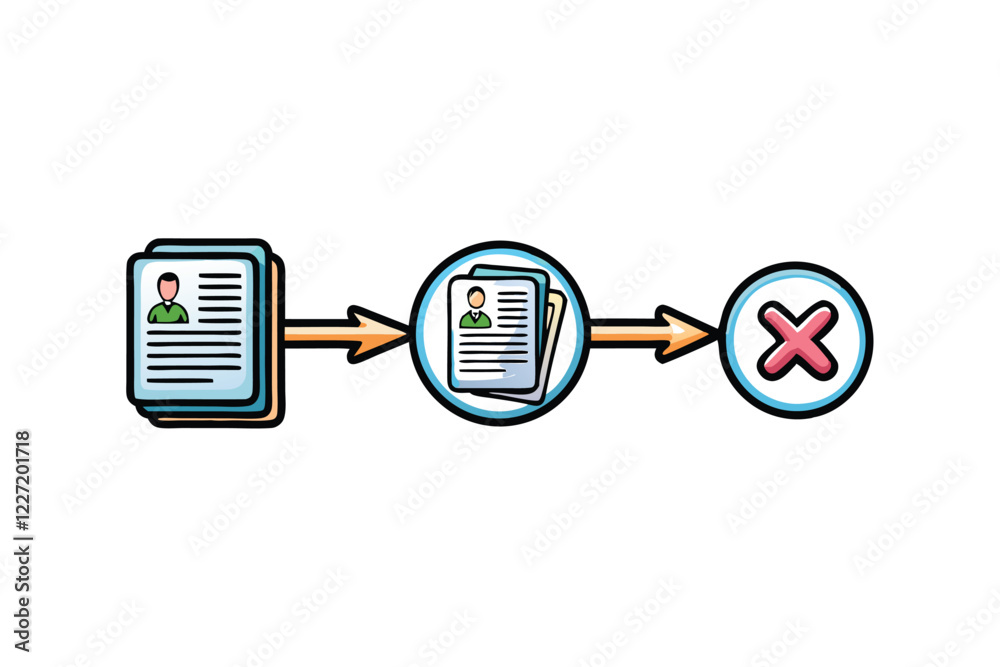 Create a detailed flowchart visualizing a comprehensive hiring process ...
