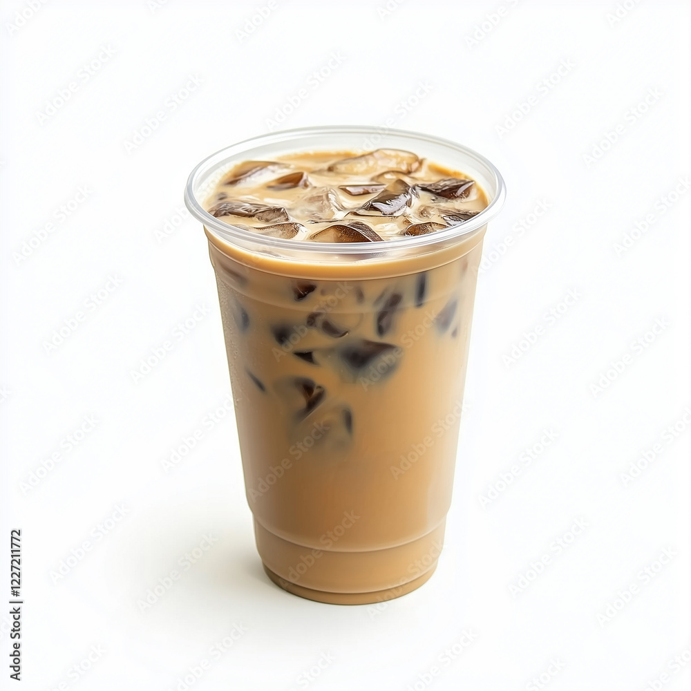 ice coffee mocha moccacino capuccino vanilla latte in plastic cup ...