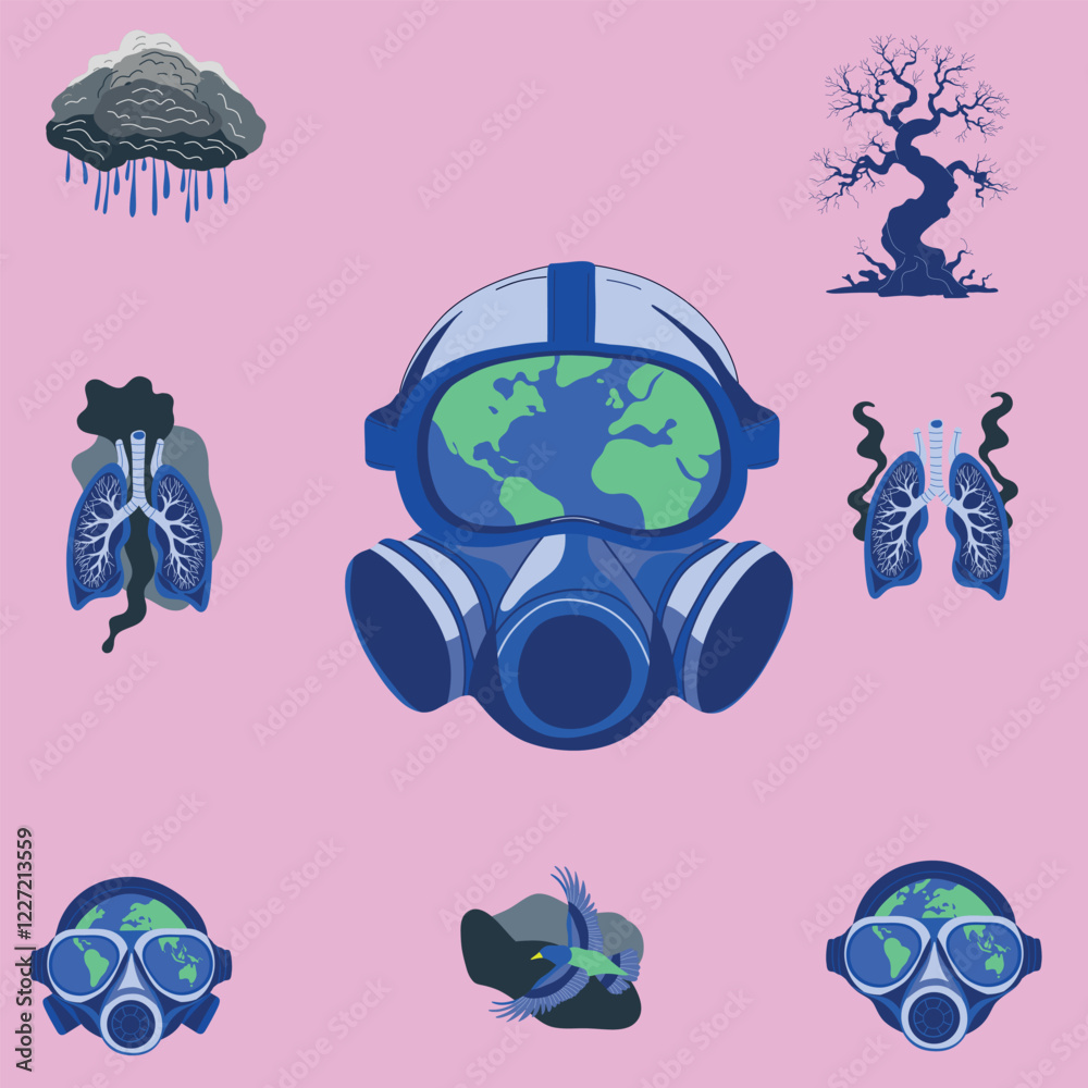 "Choked Earth" is a striking collection of illustrations highlighting ...