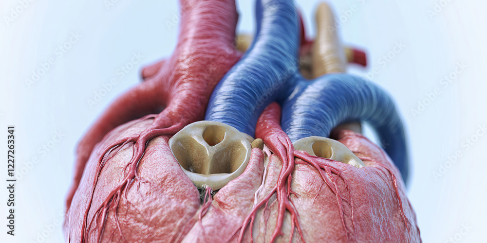 Human Heart: Anatomical Model Showing Ventricles, Atria, and Major ...