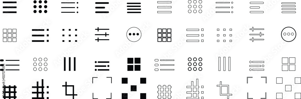 hamburger menu vector graphic design menu icon set, UI symbol, user interface vector symbols ...