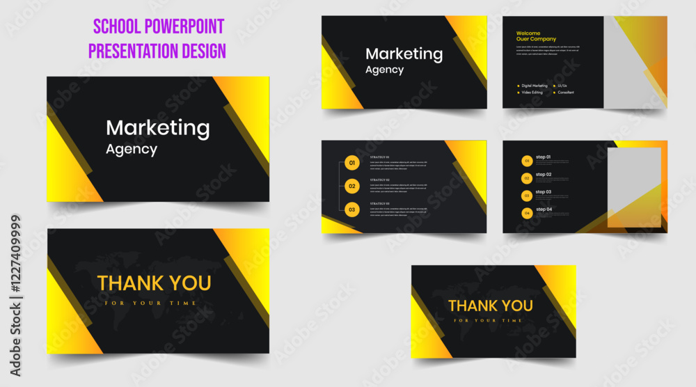 Education PowerPoint presentation slides template design. School ...