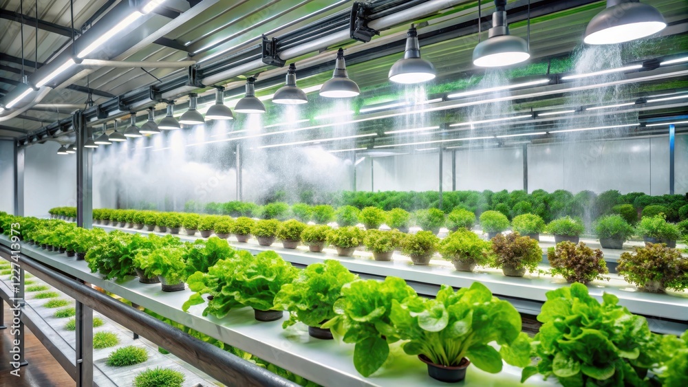 Hydroponic system with nutrient-rich mist for plants growth and ...