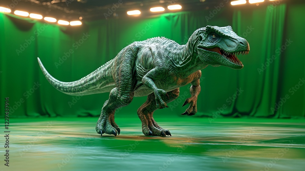 Ultra-detailed 8K visualization of a Megalosaurus walking on a ...