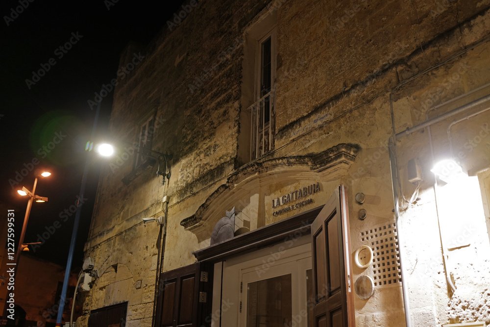 Exterior architecture and building design at 'MATERA' Italian ancient ...