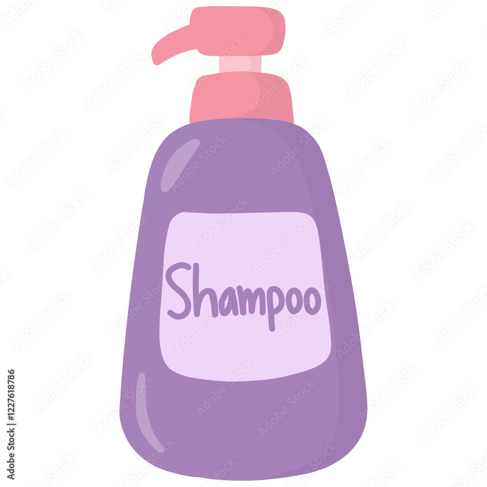 Cartoon illustration of shampoo bottle Stock Illustration | Adobe Stock