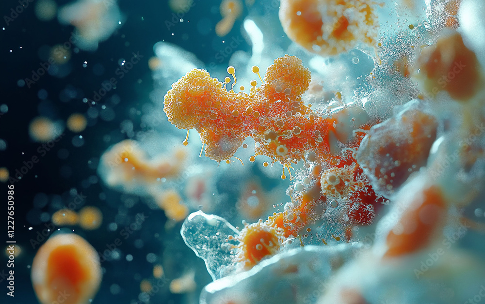 Ilustración de Stock HDL Cholesterol metabolism blood. Hyperrealistic ...