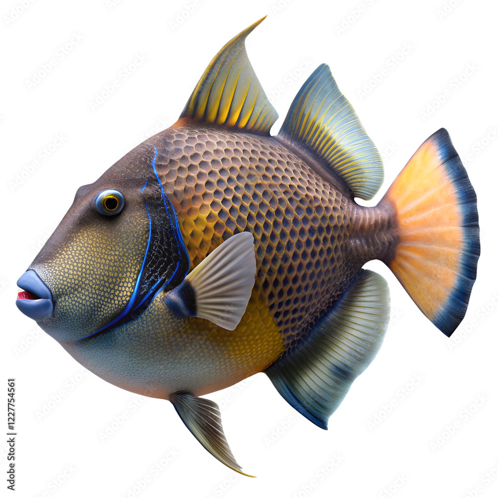 trigger fish isolated on transparent background Stock Photo | Adobe Stock