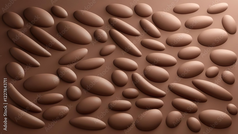 Abstract embossed 3D background in pastel brown color, mocha mousse art ...