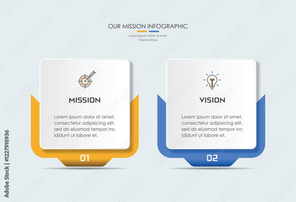 Mission, vision, values, graphic design template.eps 10 on white ...
