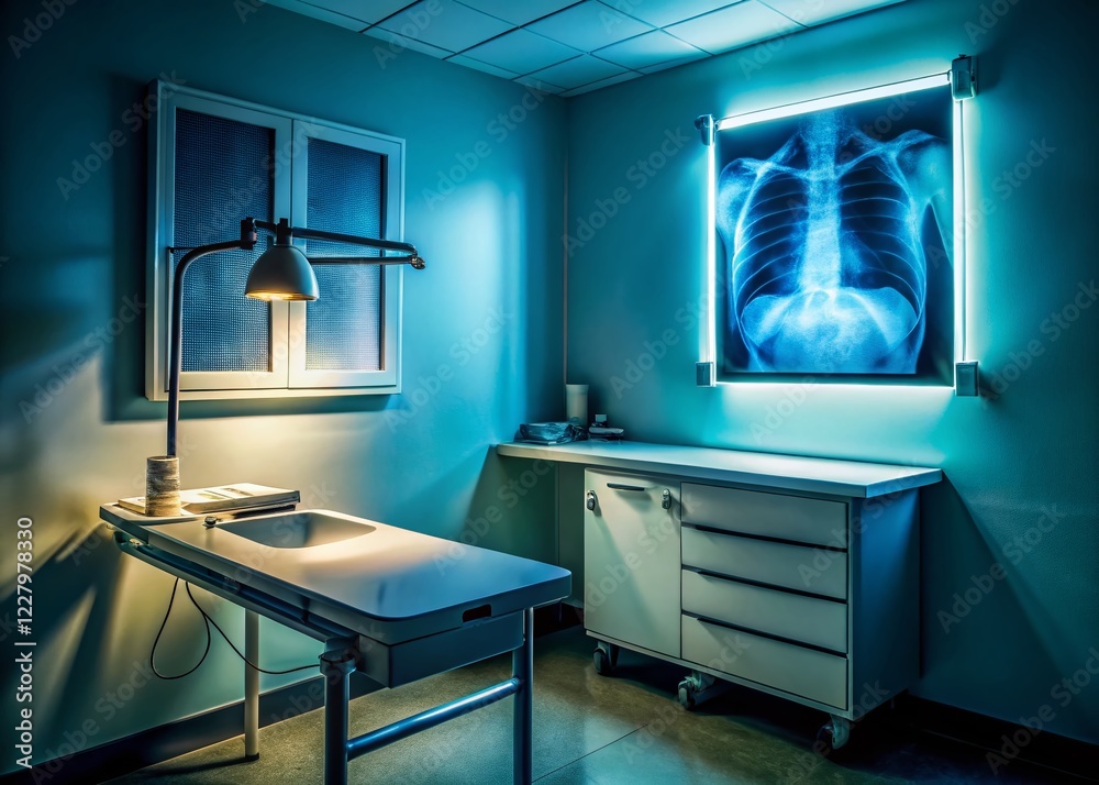 Low Light Chest X-Ray Examination: Medical Diagnostic Image Stock ...