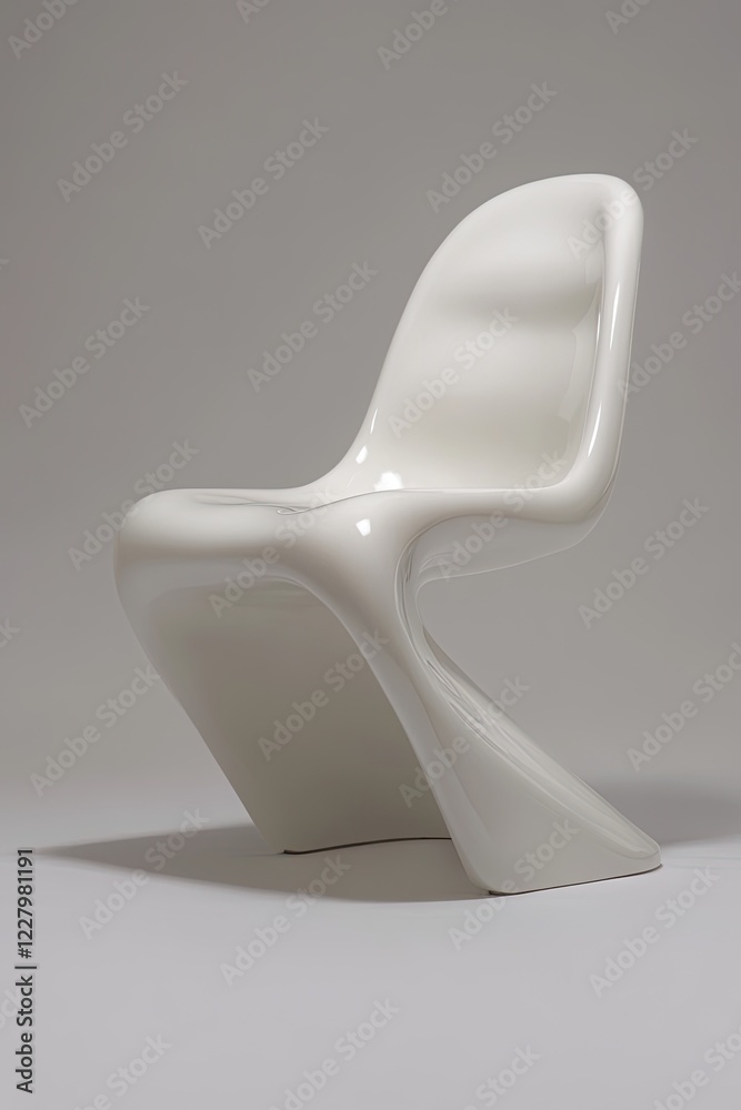 designer ergonomic chair shot from unique angle sharp focus on its ...