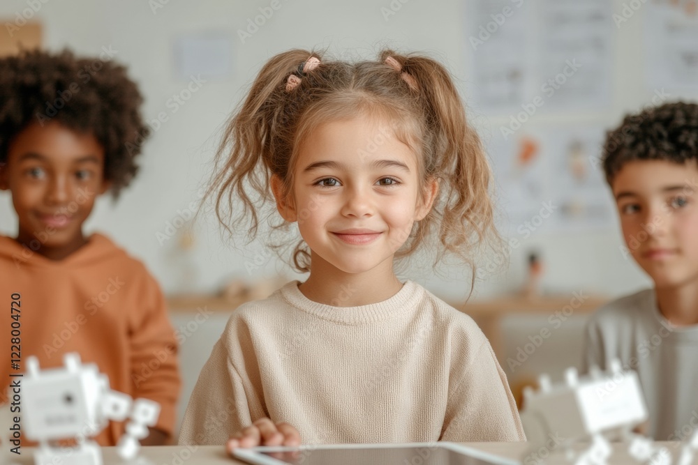 Interactive STEM Robotics Engaged Kids with Tech DIY Kit and Tablet ...