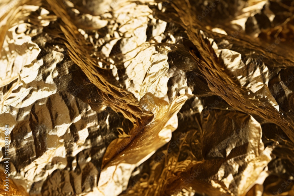 ultra realistic gold foil texture, highly detailed, shimmering and ...