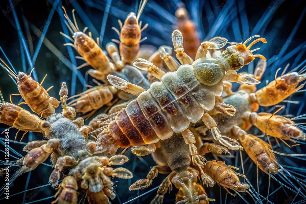 Microscopic View of Pubic Lice: High-Resolution Medical Images for ...