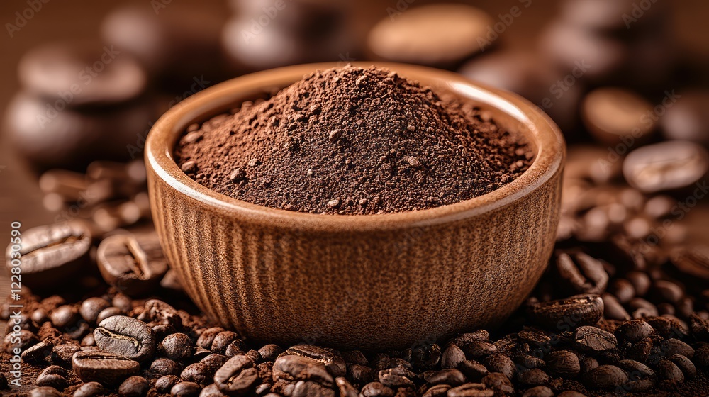 Ground Coffee Background – Aromatic Texture for Beverage and Culinary ...