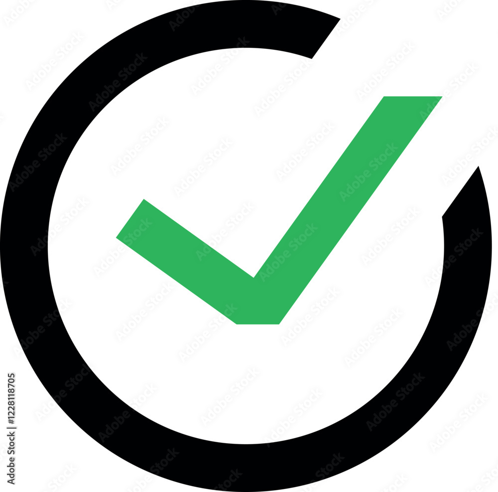 check box icon with correct, accept checkmark icons green tick box, check list circle frame ...