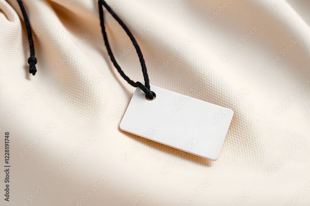 stock photo Minimalist product tags with black and white labels and ...