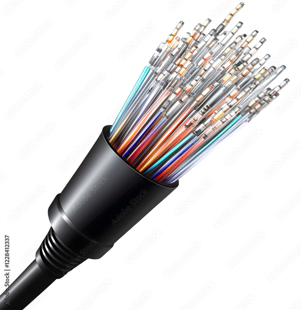Broadband Fiber Optic Cable with Multicolored Internal Strands, High ...